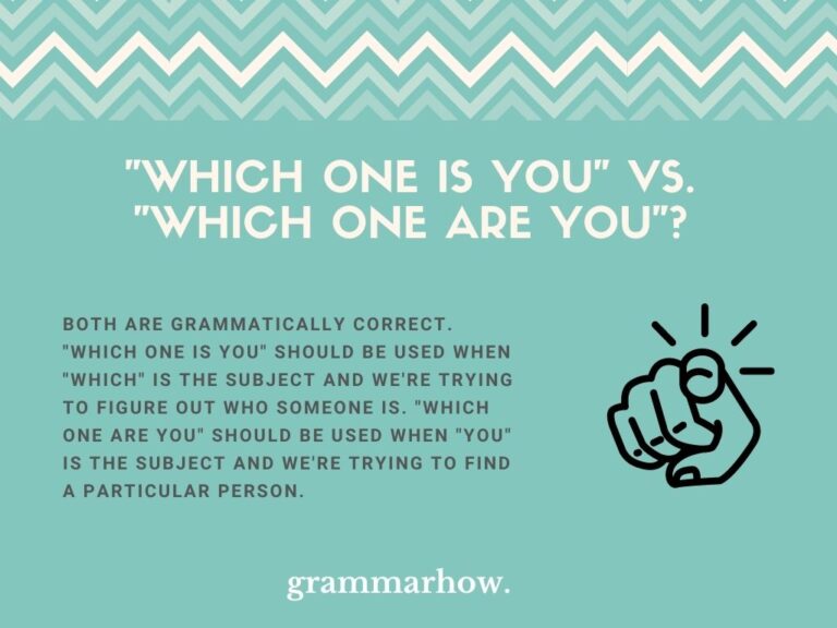 Which One Is You vs. Which One Are You? (Explained For Beginners)