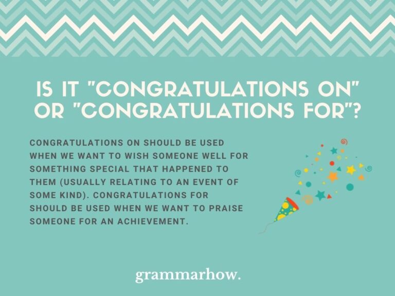 Congratulations On vs. Congratulations For - Difference Explained
