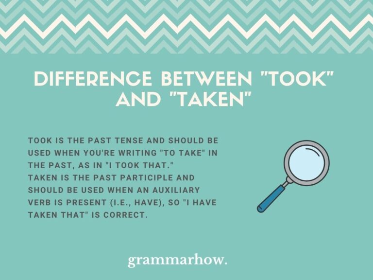 Took Or Taken? Difference Explained For Beginners (+18 Examples)