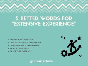 5 Better Words For "Extensive Experience" On Your CV