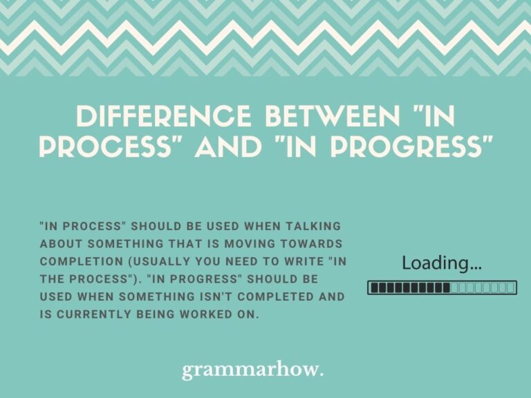 In Process vs. In Progress: Difference Explained (14 Examples)
