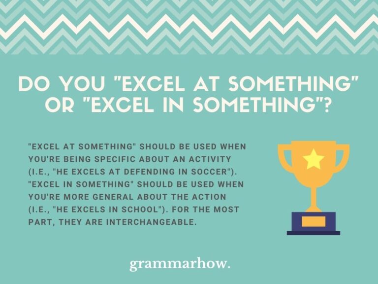 Excel At Something vs. Excel In Something - Here’s The Correct Version