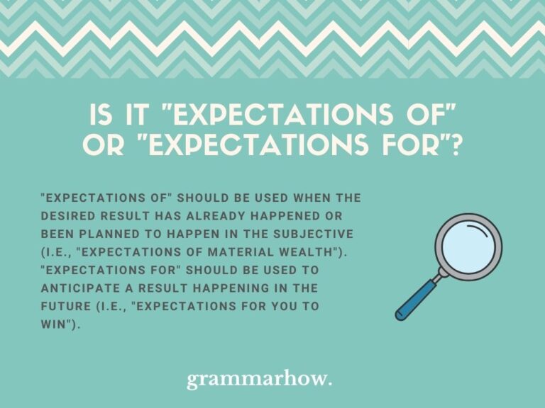 “Expectations Of” vs. “Expectations For” - Easy Preposition Guide