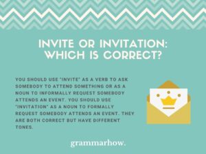 Invite vs. Invitation - Difference Explained (With Graphs)