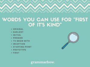 30 Words You Can Use For "First Of It's Kind" (Helpful Examples)