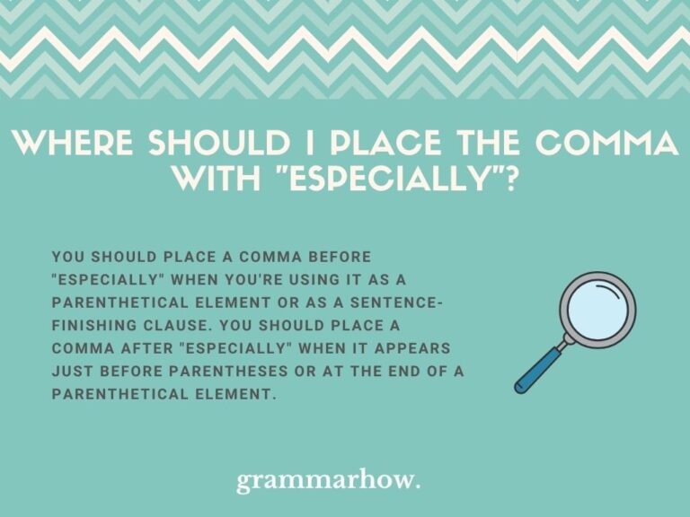 "Especially" - Comma Rules Explained (Helpful Examples)