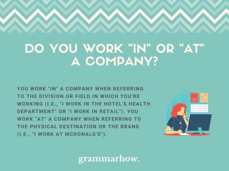 Do You Work “In” Or “At” A Company? Easy Preposition Guide