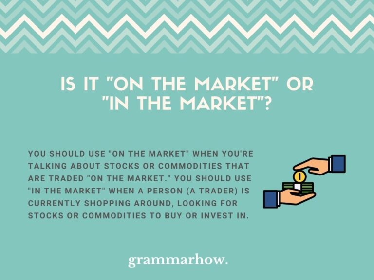 "On The Market" Or "In The Market"? Easy Preposition Guide