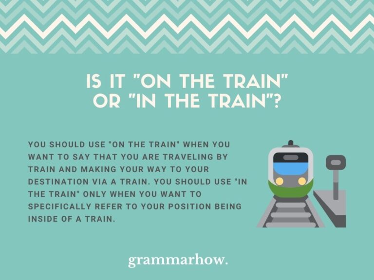 “On The Train” Or “In The Train”? Preposition Guide For Transportation