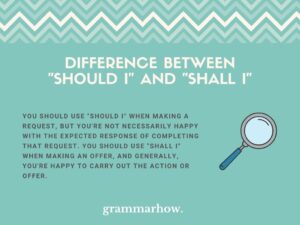 “Should I” vs. “Shall I” - Difference Explained (Helpful Examples)