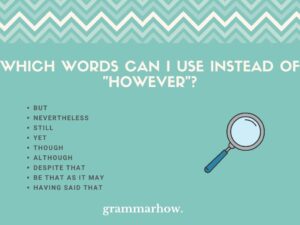 9 Words To Use Instead Of "However" (With Examples)