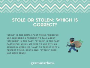 Stole or Stolen: Which Is Correct? (Helpful Examples)