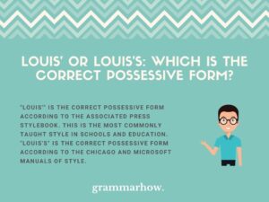 Louis' Or Louis's? Here's The Possessive Form (Helpful Examples)