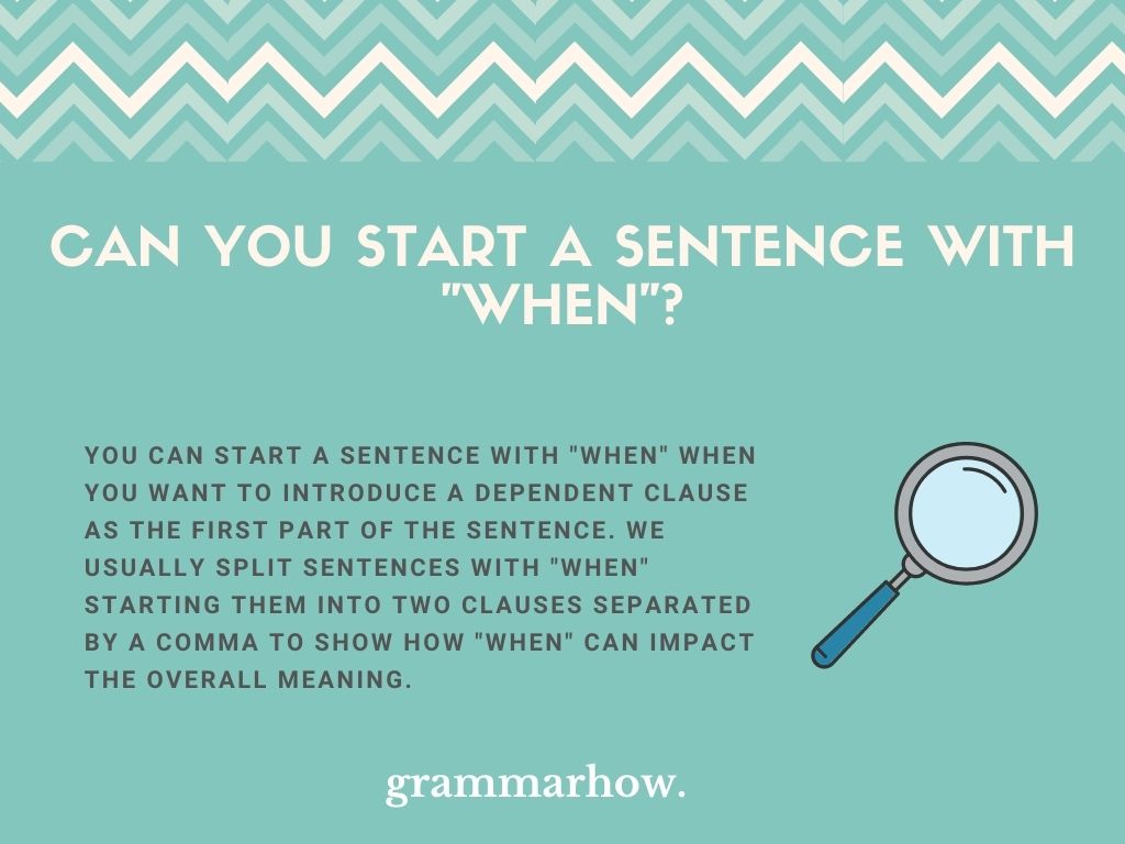 Can You Start A Sentence With When Learn It Here With Examples Can You Start A Sentence With When Learn It Here With Examples