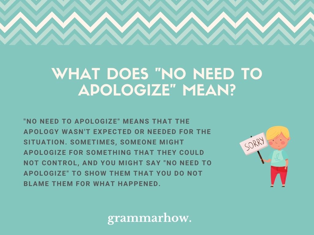  No Need To Apologize Meaning 11 Better Alternatives