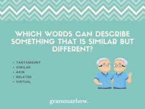 5 Words For Something That Is Similar But Different (With Examples)