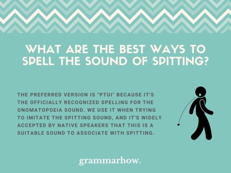 4 Ways To Spell The Sound Of Spitting (Spit Onomatopoeia)