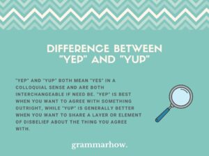"Yep" vs. "Yup" - Difference Explained (Helpful Examples)