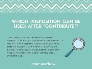 Contribute For, To, On, or In? Easy Preposition Guide!