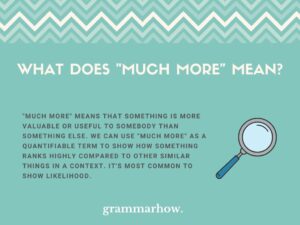 "Much More" - Meaning & Correct Use (Helpful Examples)
