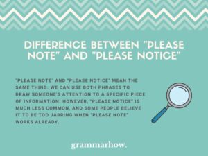 "Please Note" vs. "Please Notice" - Difference Explained