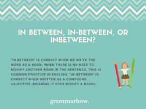 In between, In-between, or Inbetween?