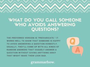 11 Words For Someone Who Avoids Answering Questions