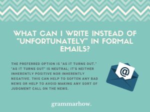 12 Better Words For "Unfortunately" In Formal Emails