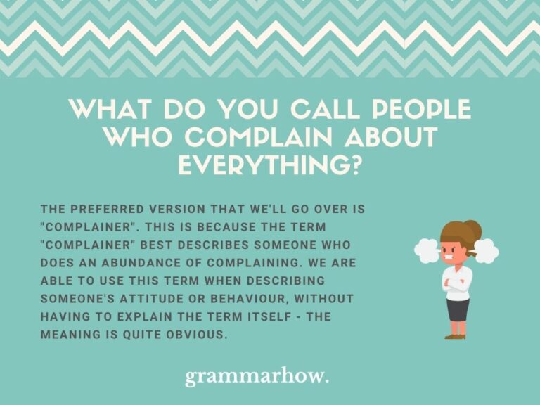 10 Words For Someone Who Complains About Everything