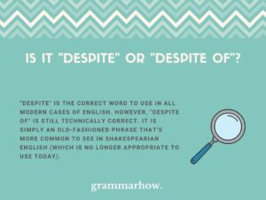 "Despite" or "Despite Of" - Correct Version Revealed