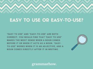 Easy to use or Easy-to-use? (Helpful Examples)