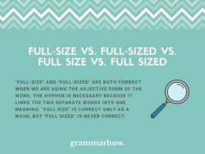 Full-size, Full-sized, Full size, or Full sized?