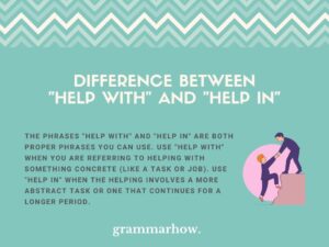 "Help With" or "Help In" - Difference (With Examples)