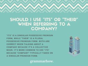 Its vs. Their - How To Refer To A Company (With Examples)