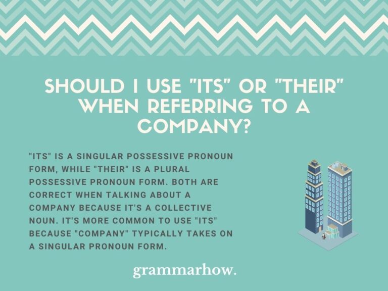 Its vs. Their - How To Refer To A Company (With Examples)