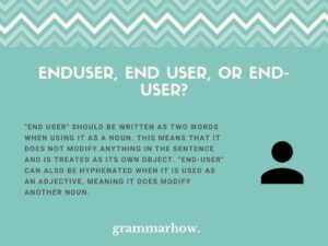 Enduser, End user, or End-user? (Helpful Examples)