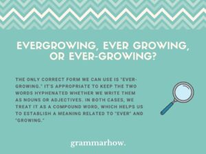 Evergrowing, Ever growing, or Ever-growing?