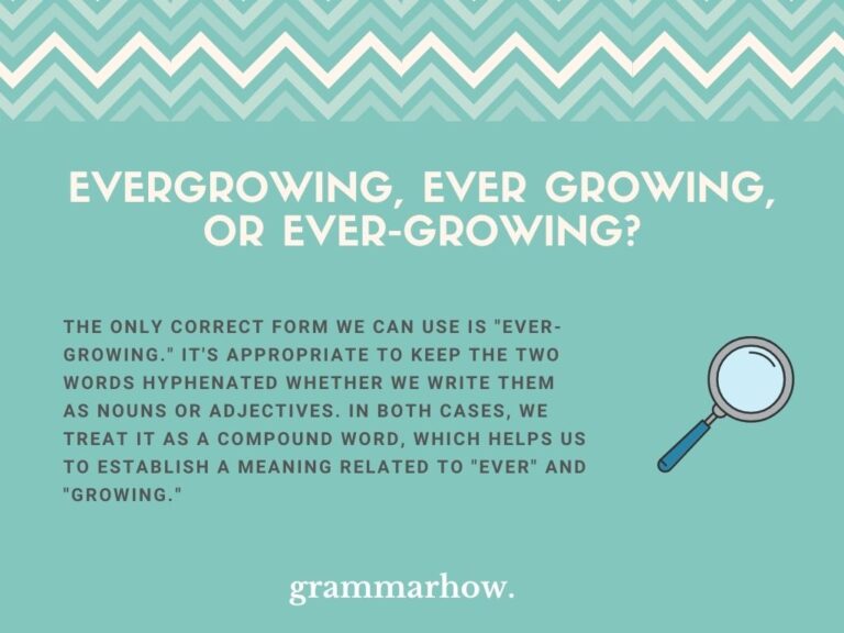 Evergrowing, Ever growing, or Ever-growing?