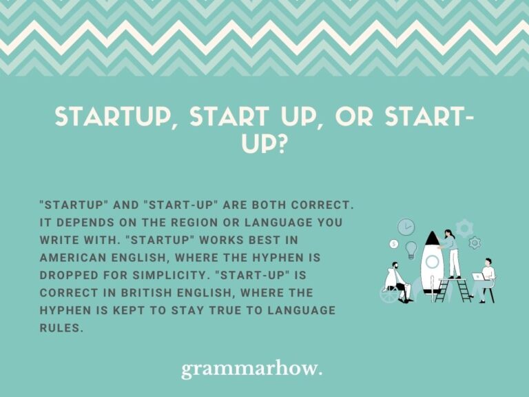 Startup, Start up, or Start-up? (Helpful Examples)