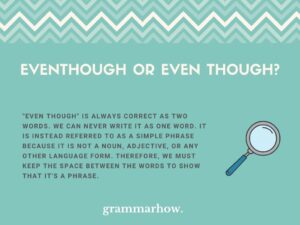 Eventhough or Even though? (Helpful Examples)