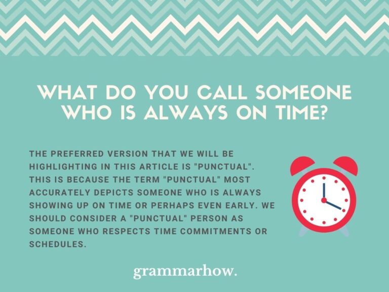 10 Words For Someone Who Is Always On Time