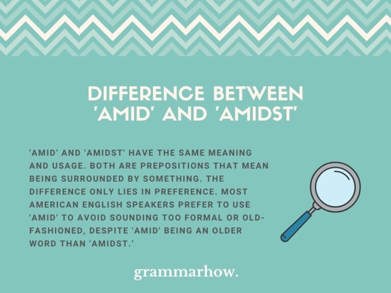 "Amid" vs. "Amidst" - Difference Explained (With Examples)