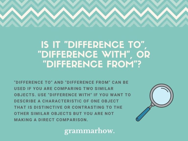 Difference To/With/From - Preposition Guide (With Examples)