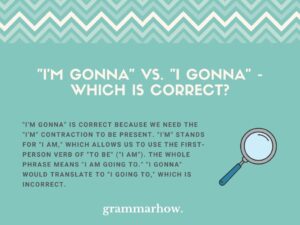 "I'm Gonna" vs. "I Gonna" - Correct Version Explained