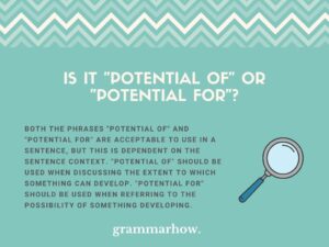 "Potential Of" or "Potential For" - Easy Preposition Guide