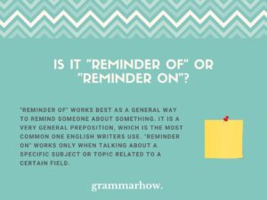 "Reminder Of" or "Reminder On"? Easy Preposition Guide