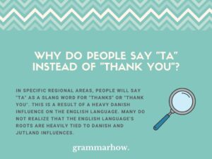"Ta" Meaning "Thank You" - Origin & Country Facts