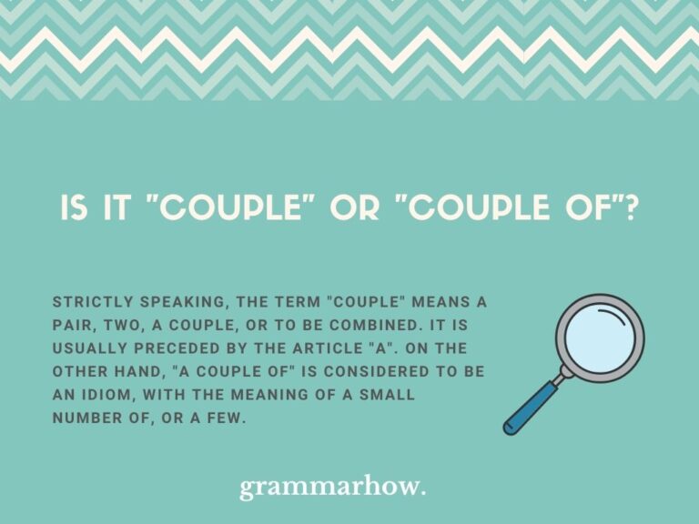 "Couple Of" or "Couple" - Difference Explained (+Examples)