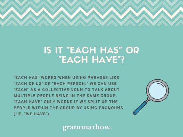 "Each Has" or "Each Have" - Correct Version (With Examples)