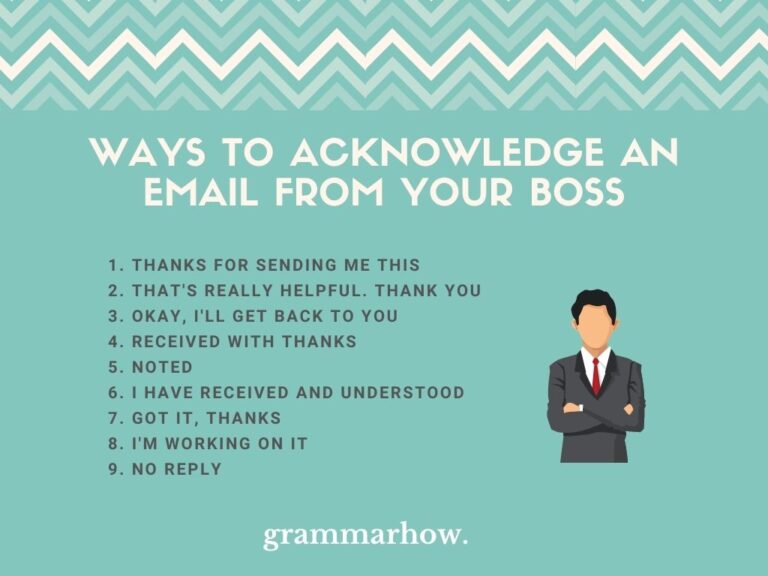 9 Ways To Acknowledge An Email From Your Boss (+ Samples)